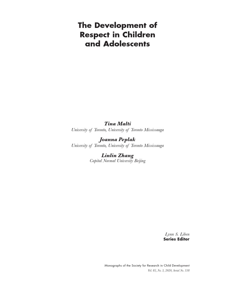 Child Respect Development Study | PDF