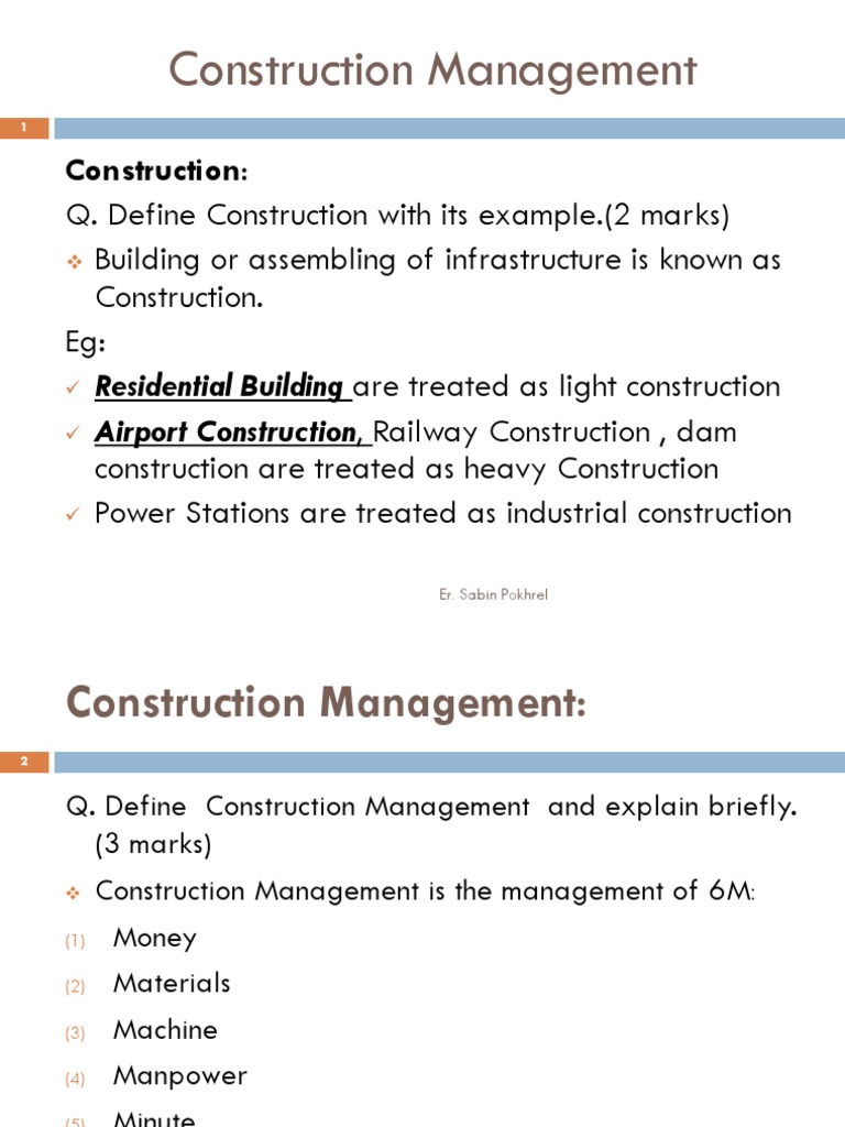 Loksewa Construction Management | PDF | Variance | Business
