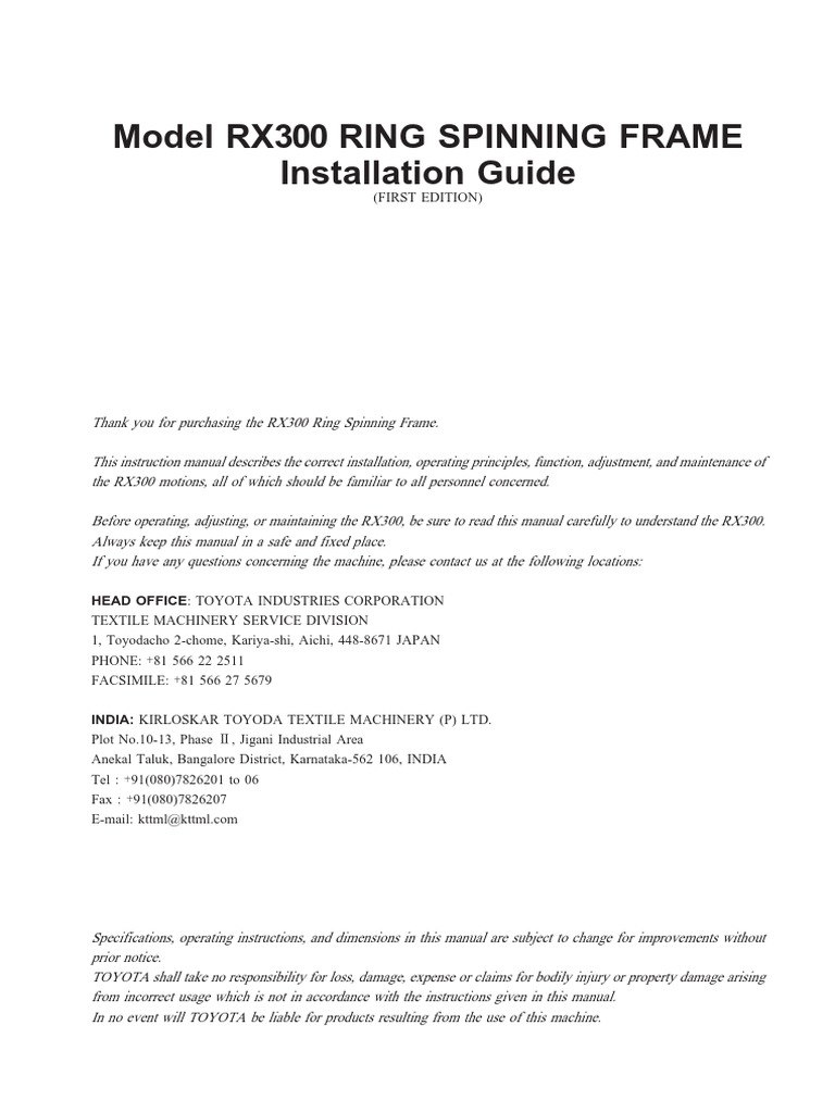 RX300 Installation Manual ENG | PDF | Fax | Manufactured Goods