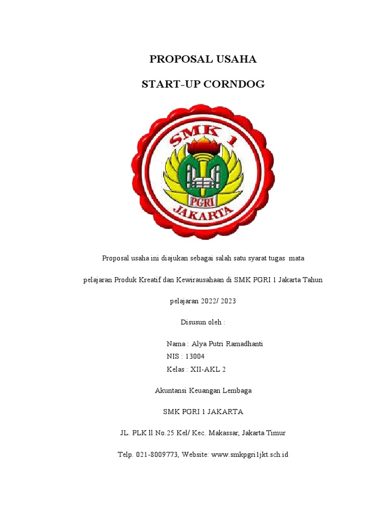 Proposal Usaha Alya | PDF