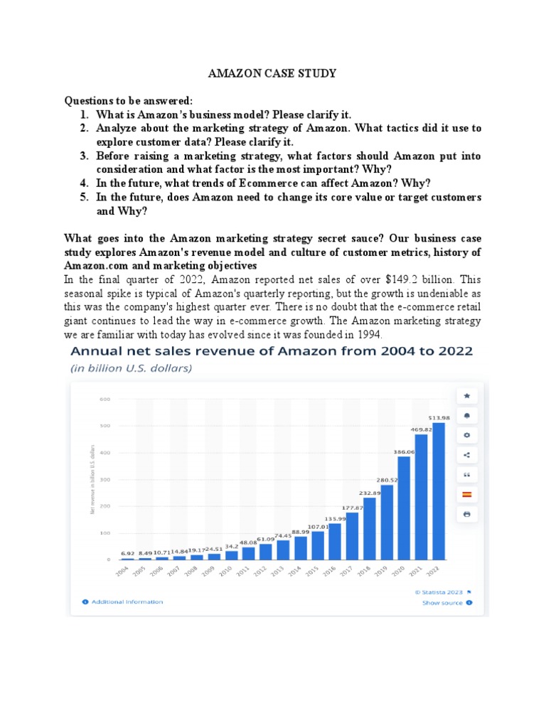 Amazon Case Study | PDF | Marketing | E Commerce