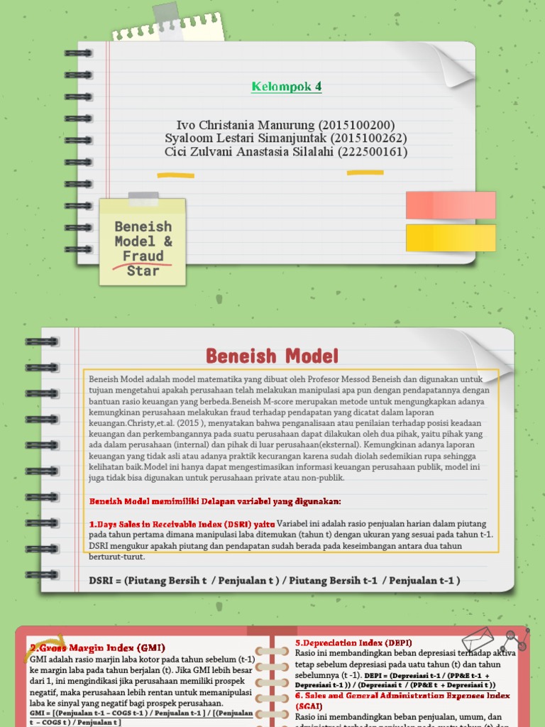 Kelompok 4, Hasil Diskusi Persentase Dengan Judul Beneish Model Dan ...