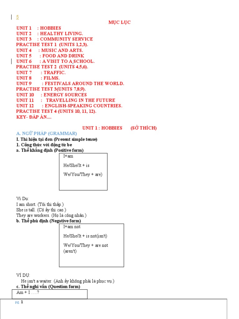 Ngữ Pháp Và Bài Tập Thực Hành Tiếng Anh 7 - Global Success - Ng Hoàng Thanh Ly | PDF