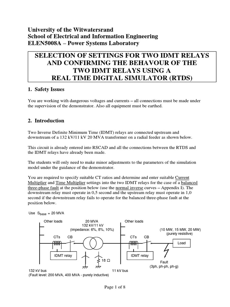 RTDS Laboratory - 2023 | PDF | Transformer | Electrical Components