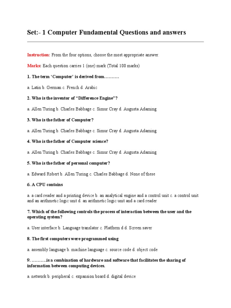 Objective Computer Fundamental Bca First | PDF | Computer Data Storage ...