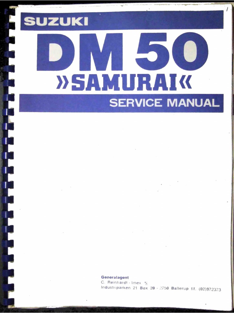 Suzuki Dm50 Samurai Servicemanual | PDF