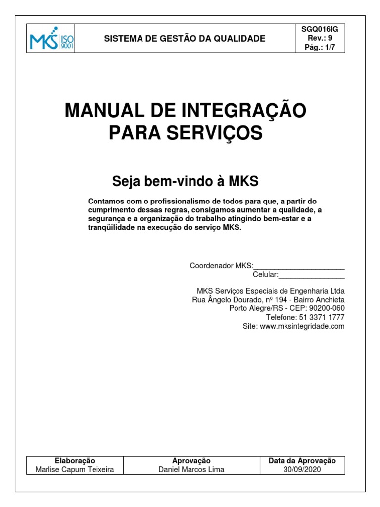 1 - Sgq016ig - Manual de Integracao Para Servicos | PDF