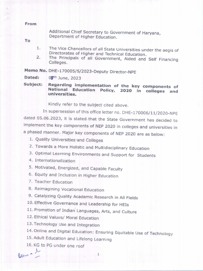 Implementation NEP 2020 | PDF | Academic Degree | Undergraduate Education