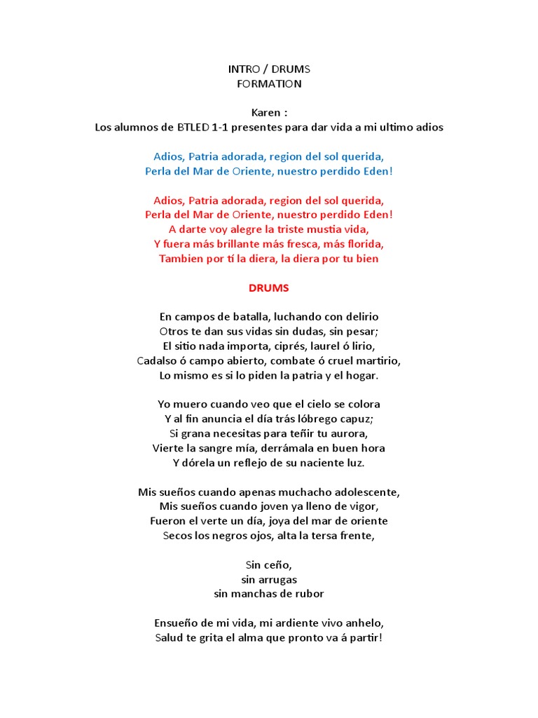 Revised Mi Ultimo Adios Lyrics | PDF | Poesía | Literatura en español