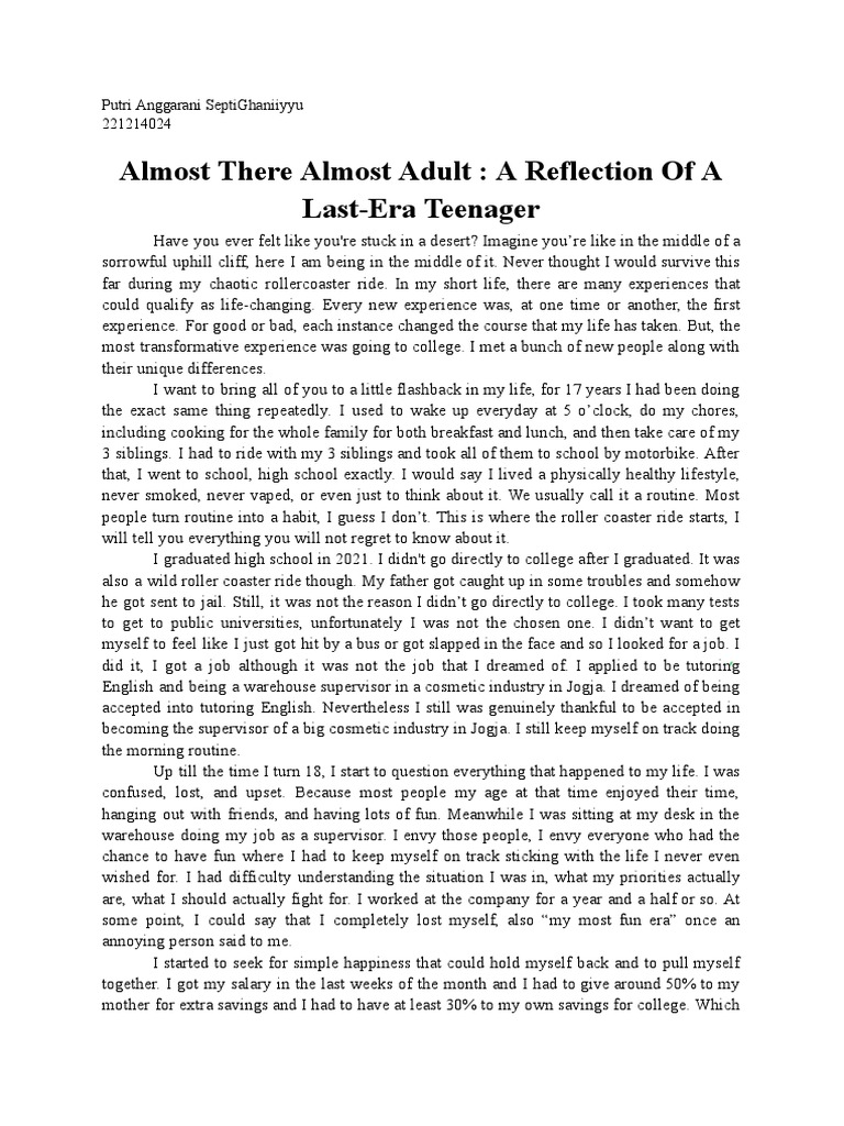 Reflective Essay | PDF