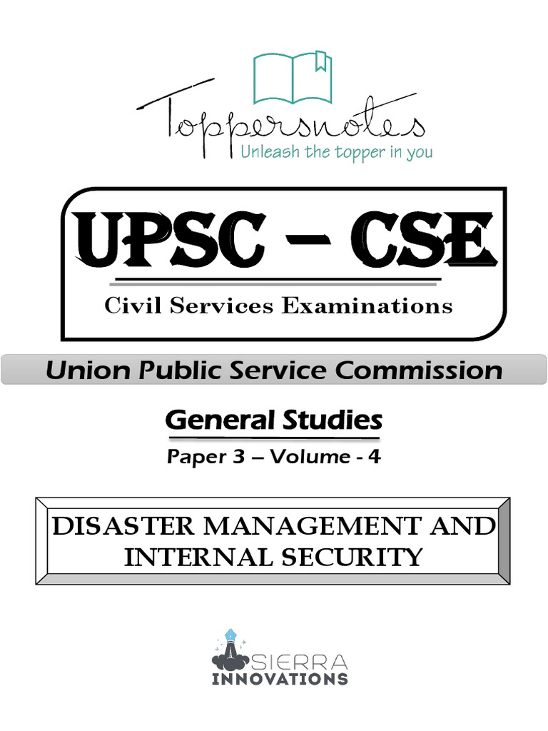 G.S. Paper - 3 Volume - 4 06 04 Disaster Management and Internal ...