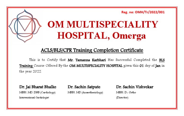 BLS & ACLS Certificate | PDF