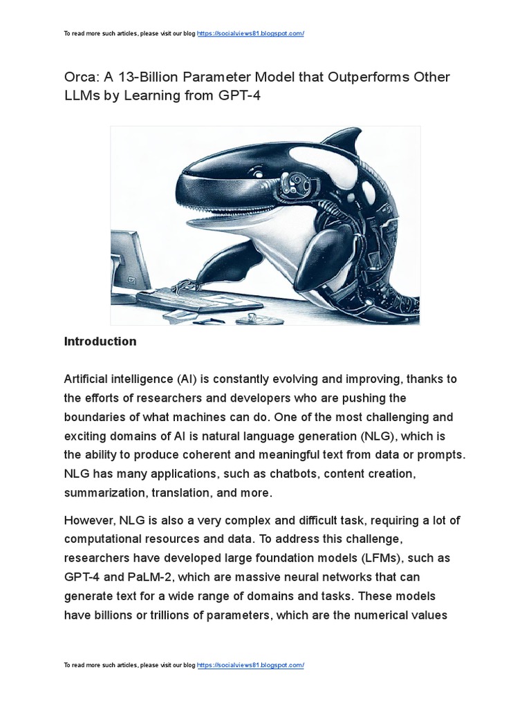 Orca: A 13-Billion Parameter Model That Outperforms Other LLMs by ... Orca: A 13-Billion Parameter Model That Outperforms Other LLMs by ...