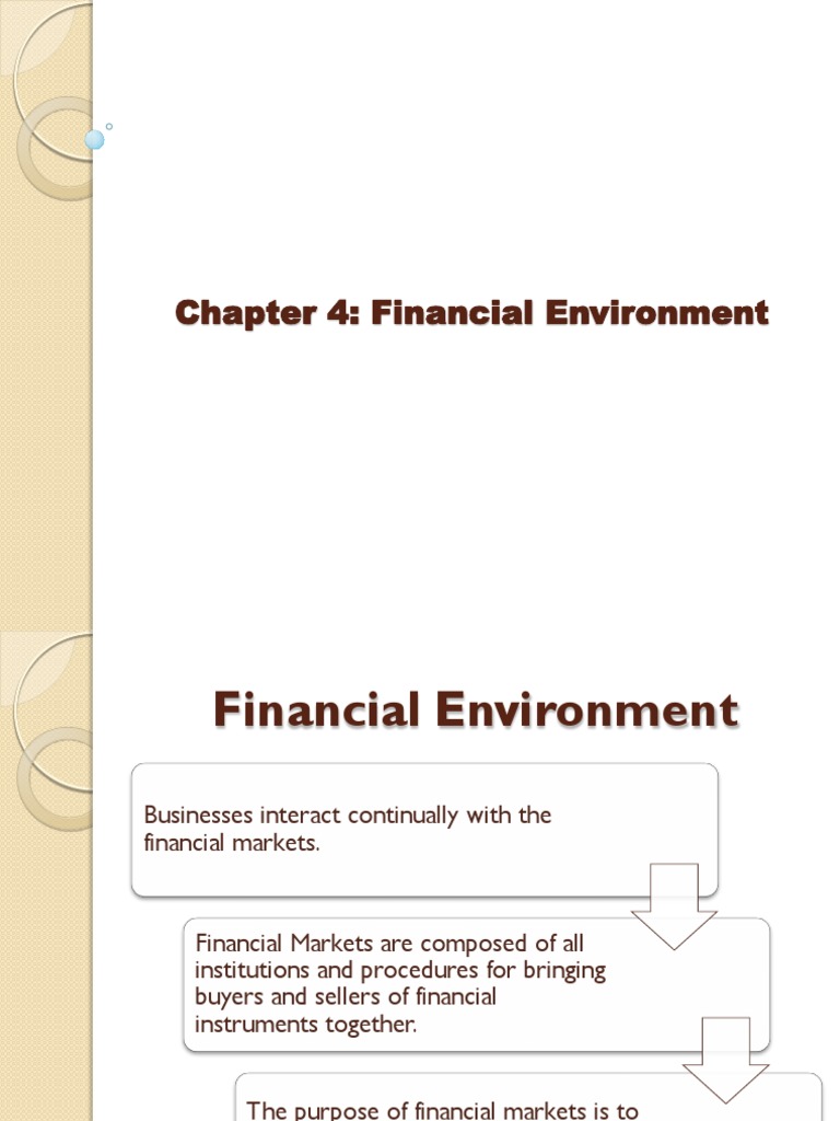Chapter 4 - Financial Environment | PDF