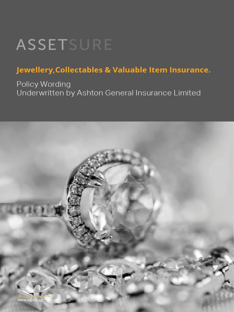 Assetsure Jewellery & Collectables Insurance | PDF | Insurance | Theft