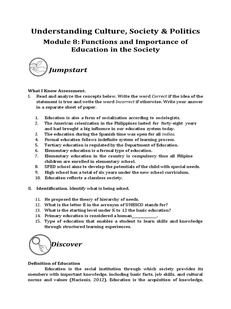 UCSP Module 8 | PDF | Self Actualization