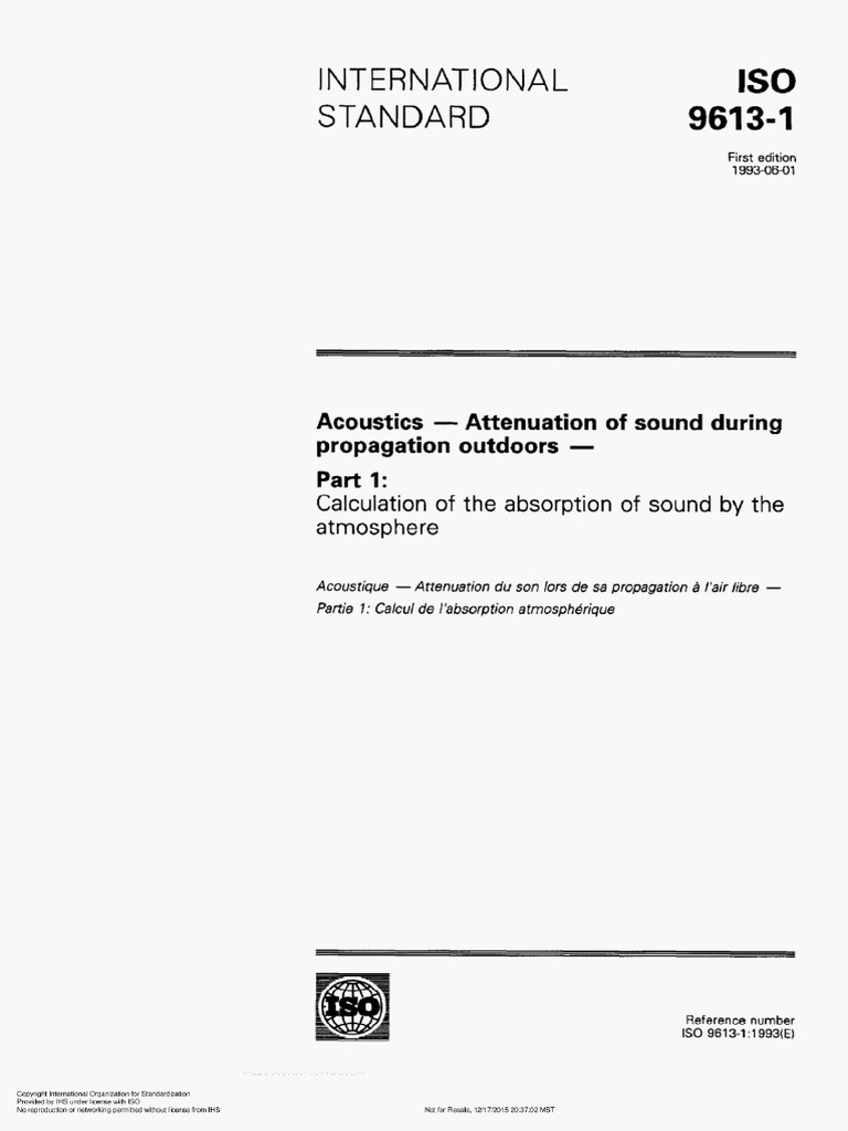 Iso 9613-1-1993 | PDF