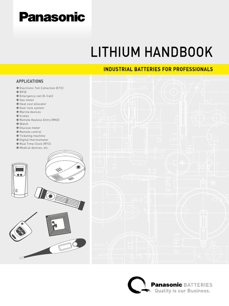 Lithium Handbook Panasonic | PDF | Rechargeable Battery | Lithium Ion Battery