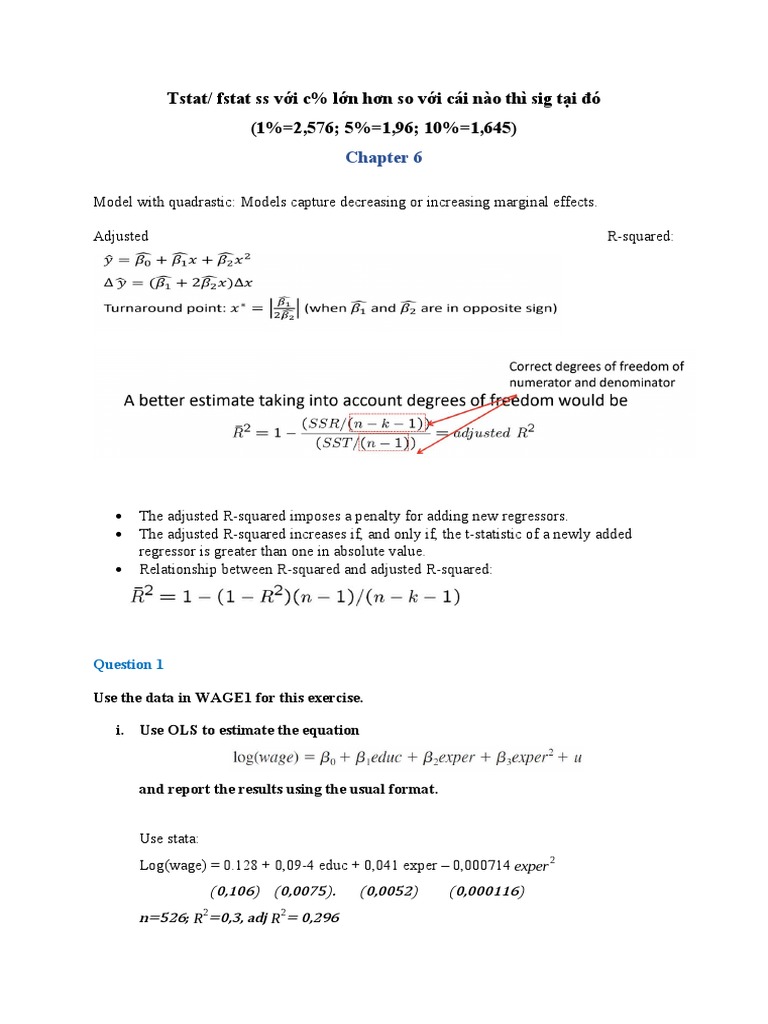 Review Final Ex | Download Free PDF | Ordinary Least Squares ...
