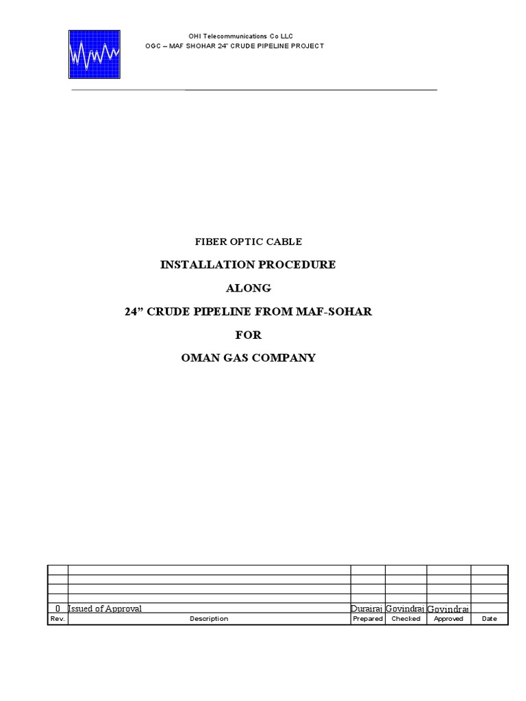 FOC - Laying OGC | PDF | Optical Fiber | Rope