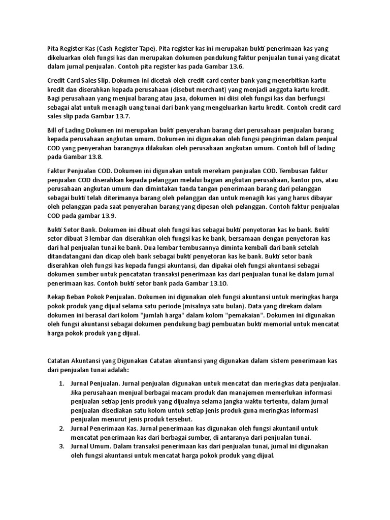 Pita Register Kas | PDF