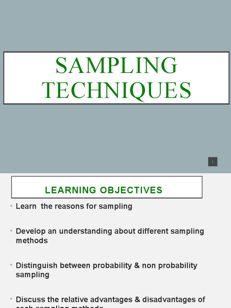 Sampling Techniques | PDF | Sampling (Statistics) | Science Sampling Techniques | PDF | Sampling (Statistics) | Science