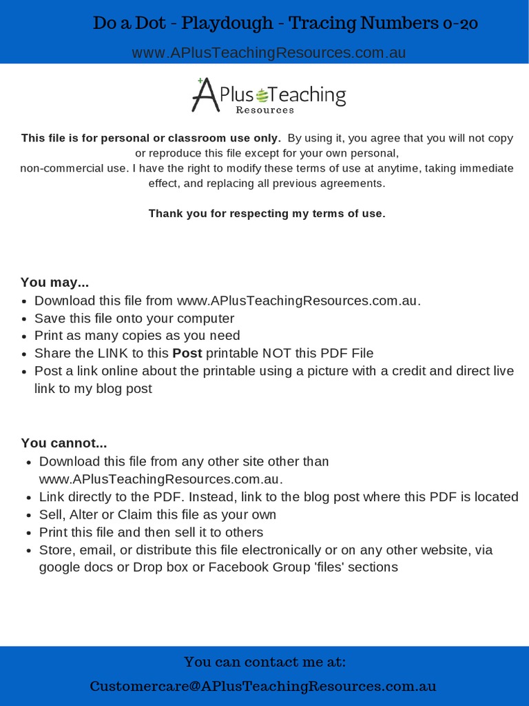 0 20 Do A Dot Freebie Numbers | PDF | Career & Growth