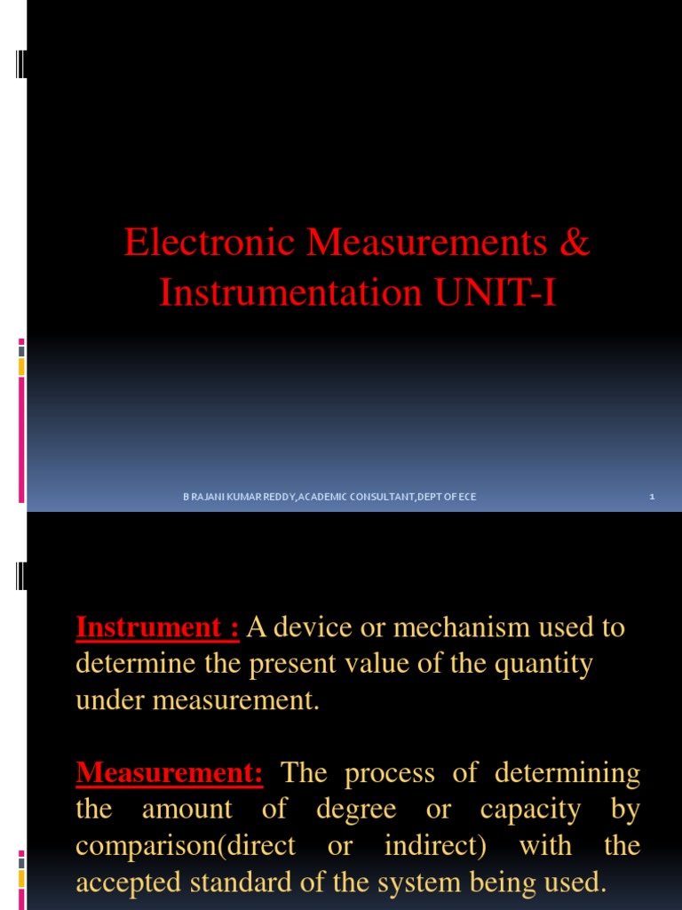 Emi Unit-1 | PDF | Accuracy And Precision | Sensor
