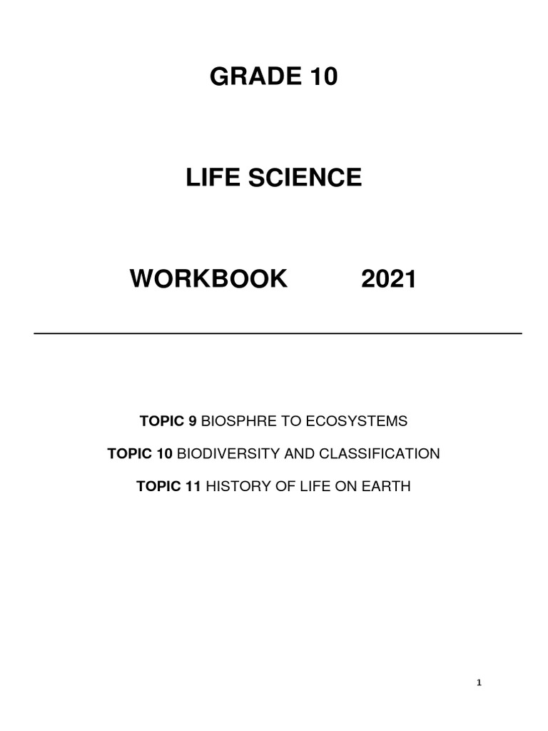 Grade 10 Ls Workbook 2021 | PDF | Ecosystem | Food Web