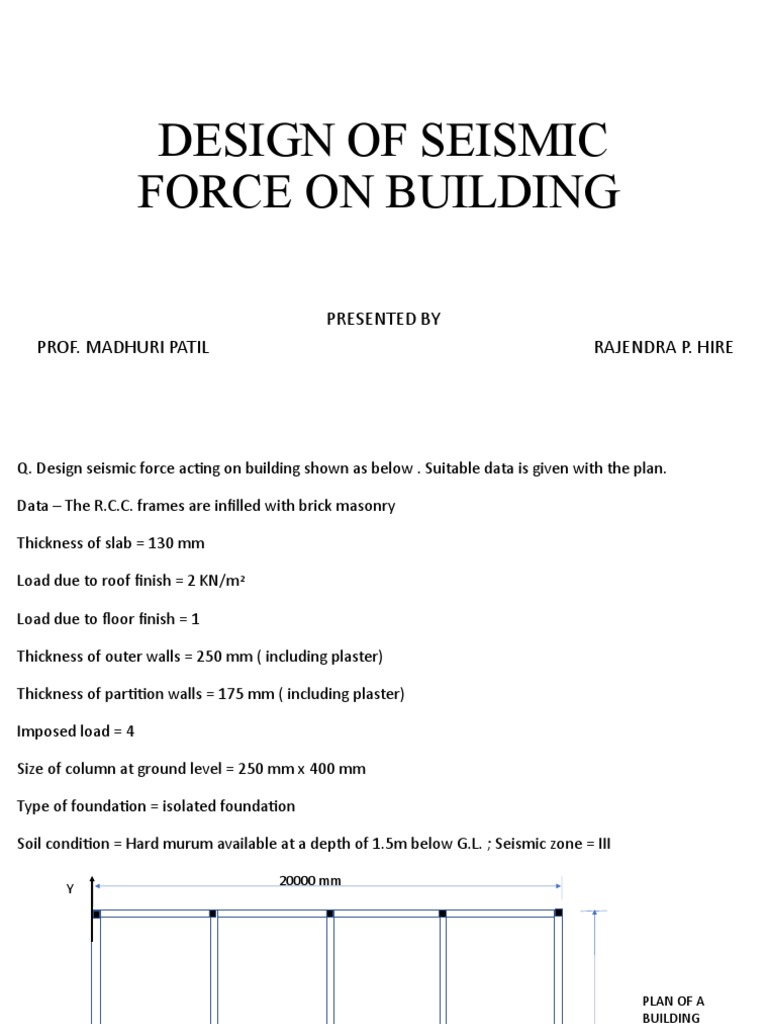 Design of Seismic Force On Building | PDF | Wall | Building