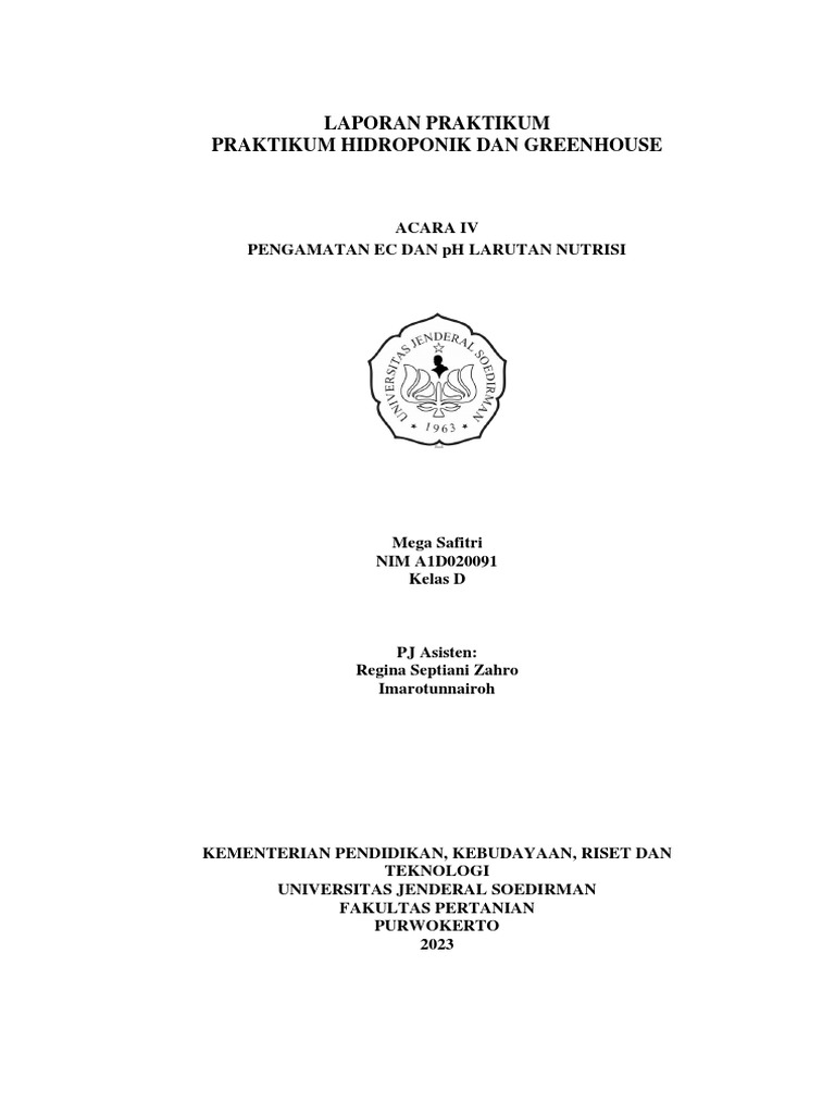 A1D020091 - Mega Safitri - Laporan Sementara Acara 4 | PDF | Sains ... A1D020091 - Mega Safitri - Laporan Sementara Acara 4 | PDF | Sains ...