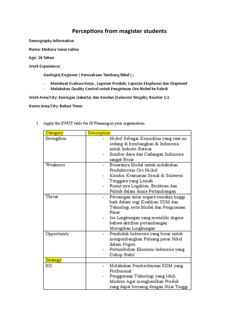 Perceptions From Magister Students Quiz | PDF