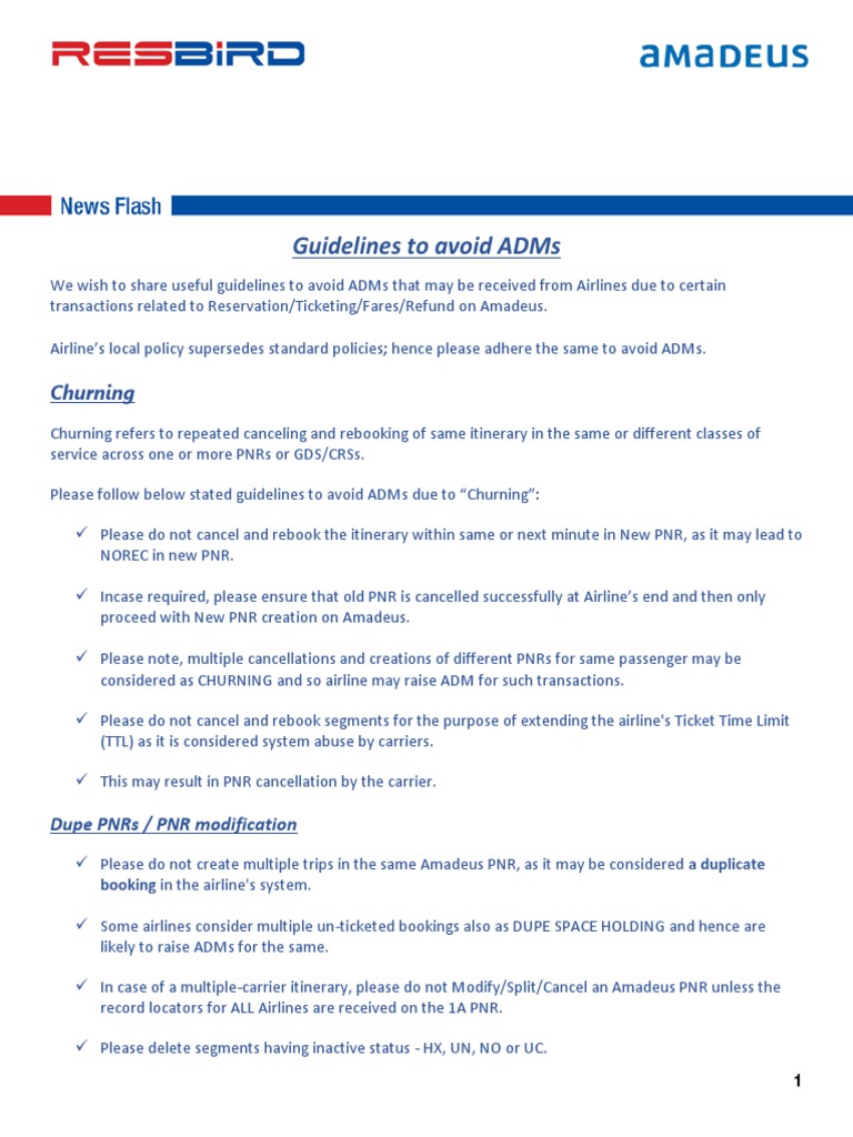 Airline ADM Avoidance Guide | PDF | Airlines | Credit Card
