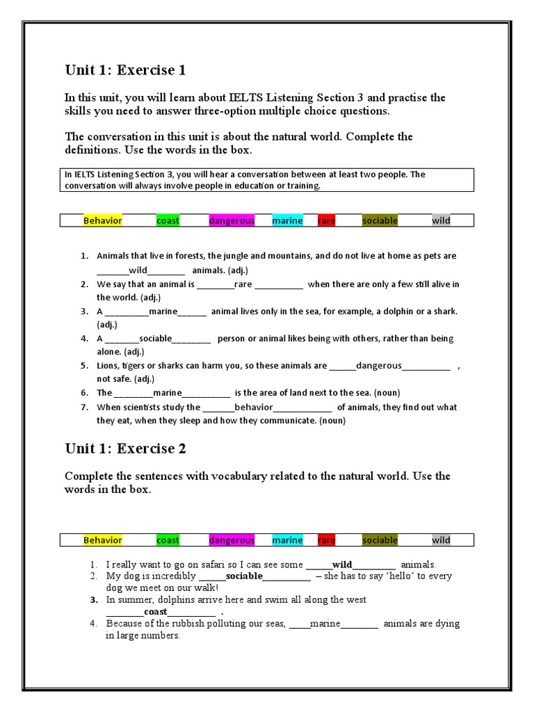 Unit 1 Listening | PDF