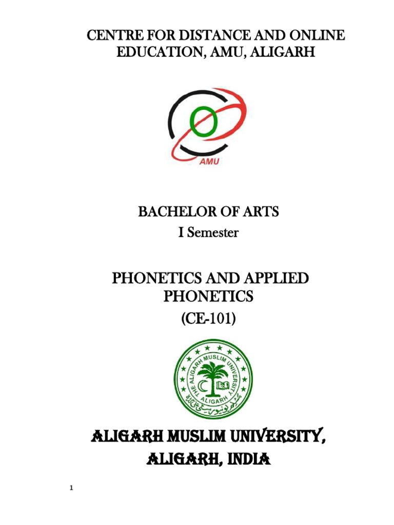 CE 101 - Unit 1 - PHONETICS AND PHONOLOGY | PDF | Phonetics | Phonology