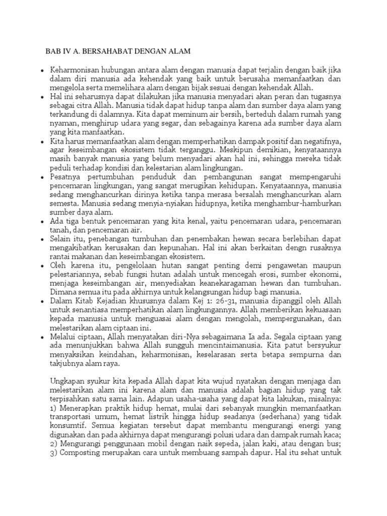 BAB IV B. Bersahabat Dengan Alam | PDF | Sains & Matematika