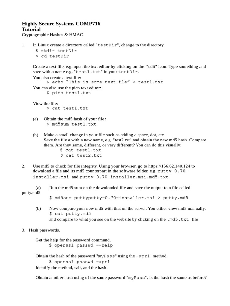 Mac Hash File Tutorial | PDF