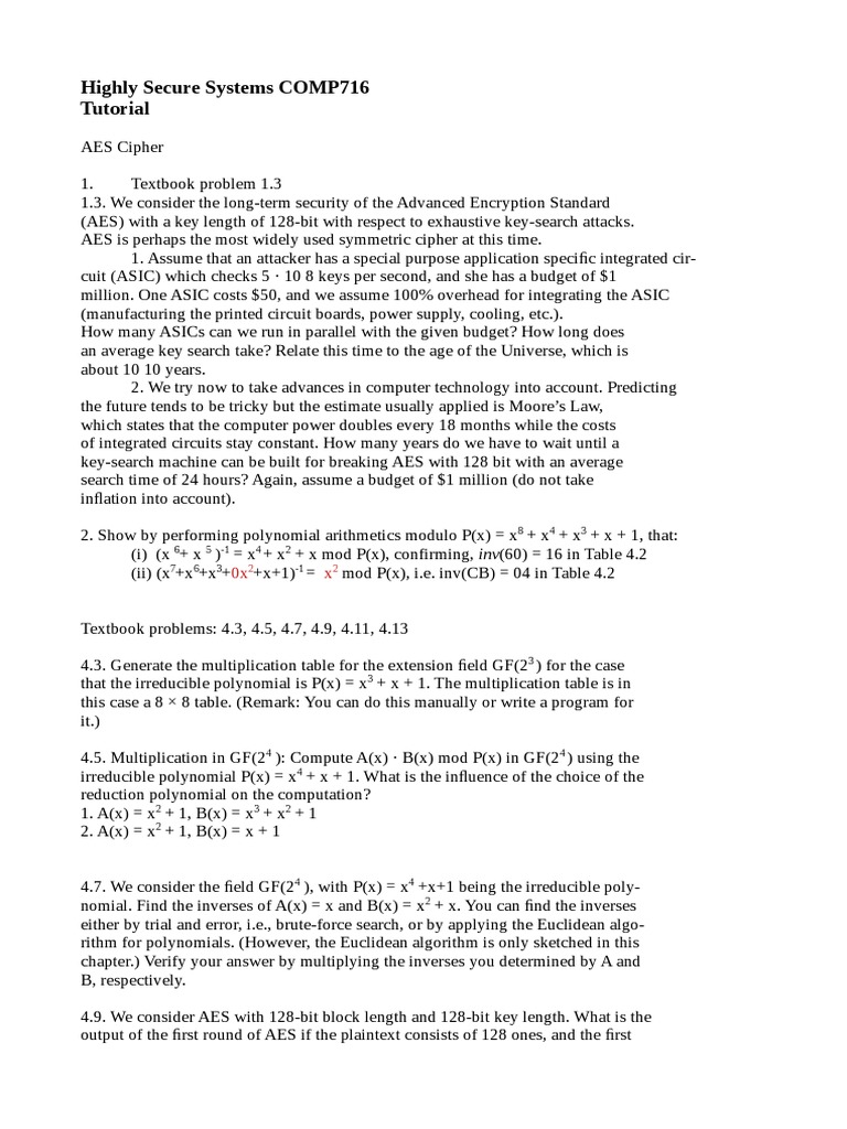 5 1 T5 AES Correction | PDF | Multiplication | Applied Mathematics