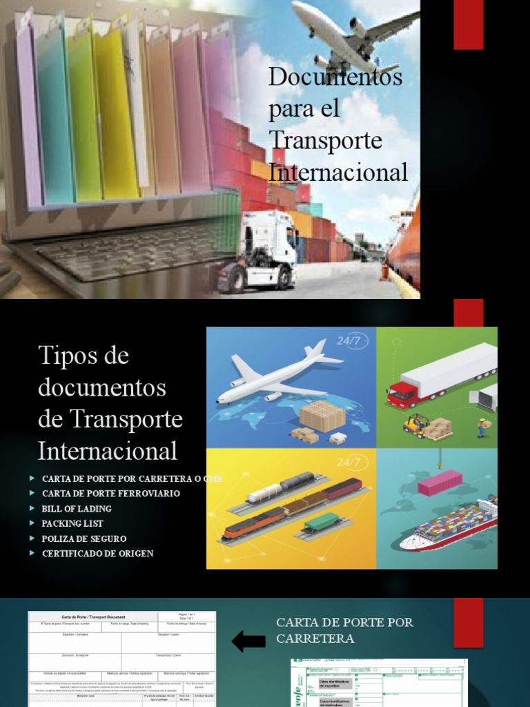 Documentos para El Transporte Internacional - Diapositivas | PDF