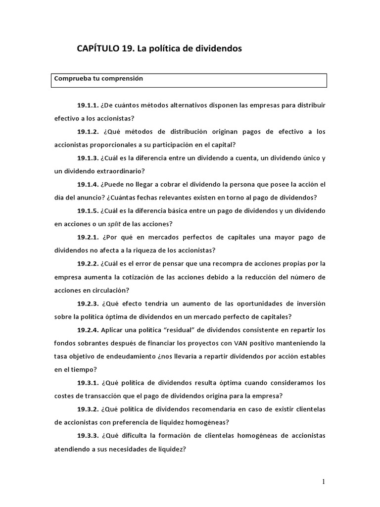 Ejercicios Tema 5 | PDF | Compartir (Finanzas) | Dividendo