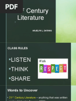 Compare and Contrast The Various 21st Century Literary and Genres and ...