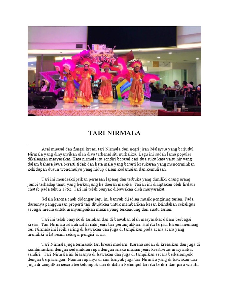 Tari Nirmala | PDF | Seni