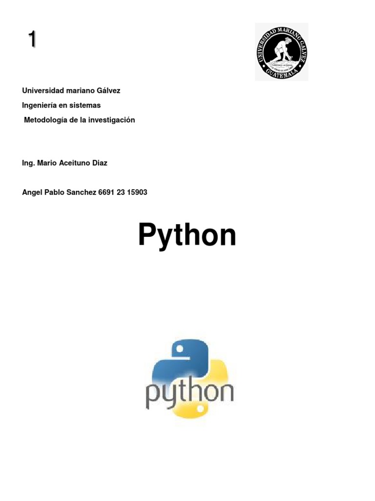 investigacion python metodologia de la invrstigacion expocicion | PDF