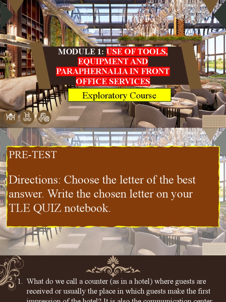 Module 1-Front Office.2022.3023 | PDF | Computer Network | Fax