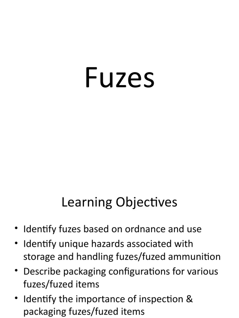 Fuzes | PDF
