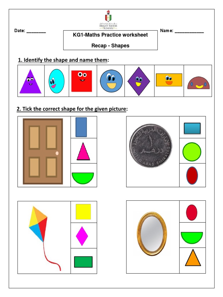 KG1-Recap of Shapes | PDF