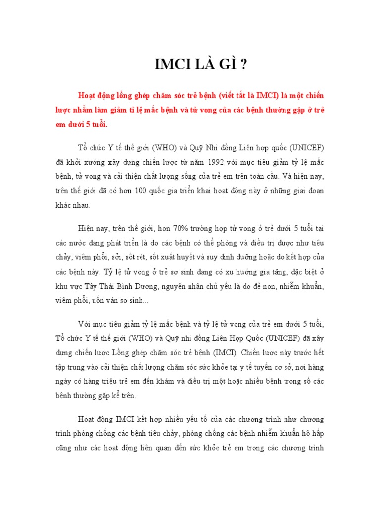 Tailieuxanh Imci La Gi 6875 | PDF