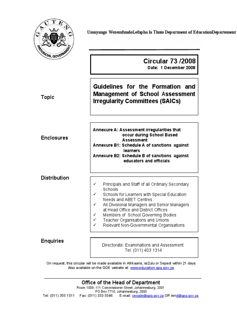 Circular 73 2008 | PDF | Sat | Learning