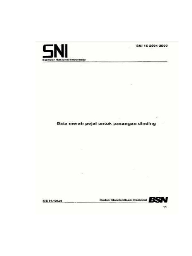 Sni 15-2094-2000 Bata Merah | PDF