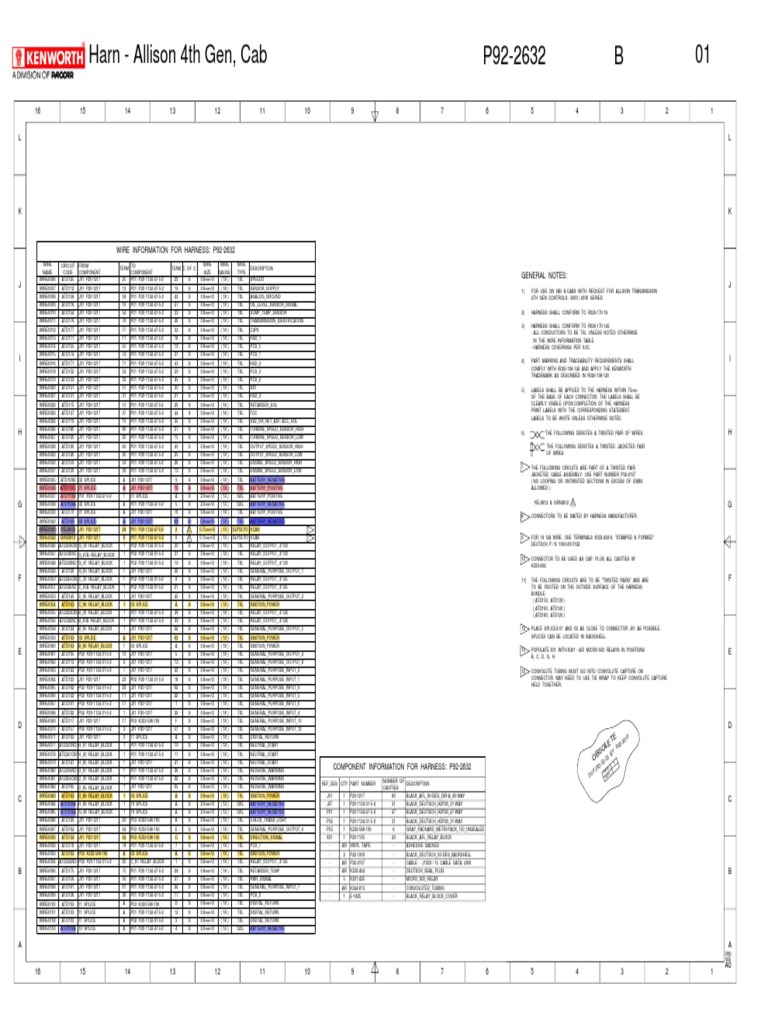 Harn - Allison 4th Gen, Cab P92-2632 B 01: SO LE TE | PDF | Electrical ...